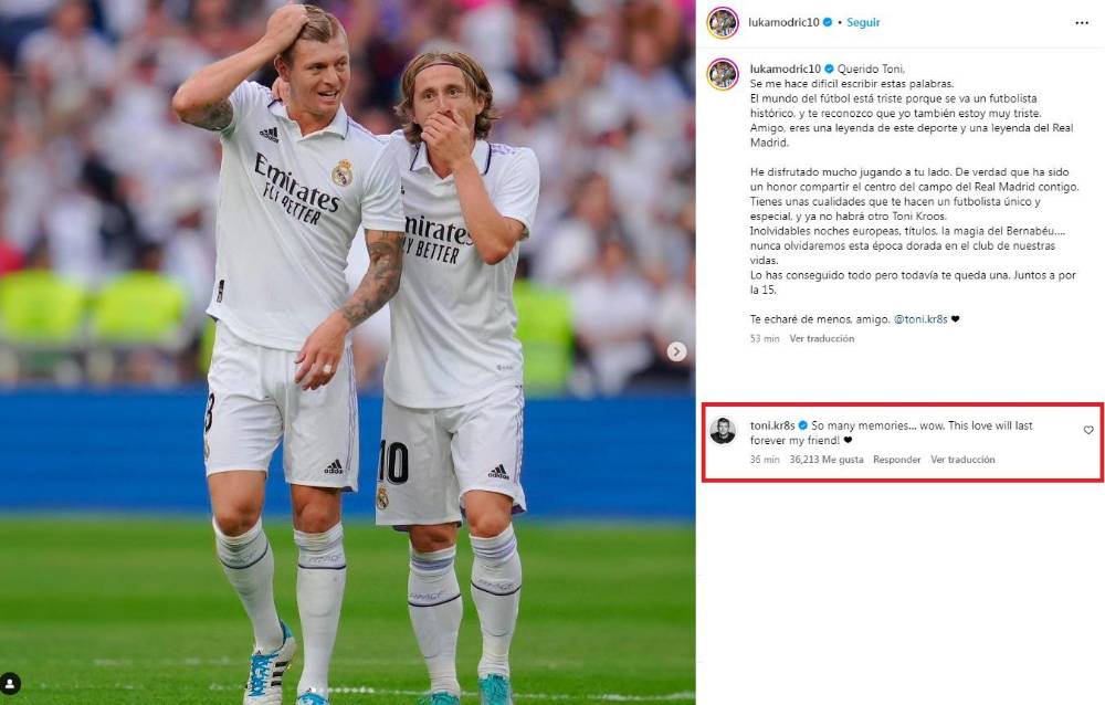 El duro mensaje de despedida de Luka Modric a Kroos por su retiro y la brutal respuesta de Toni ...