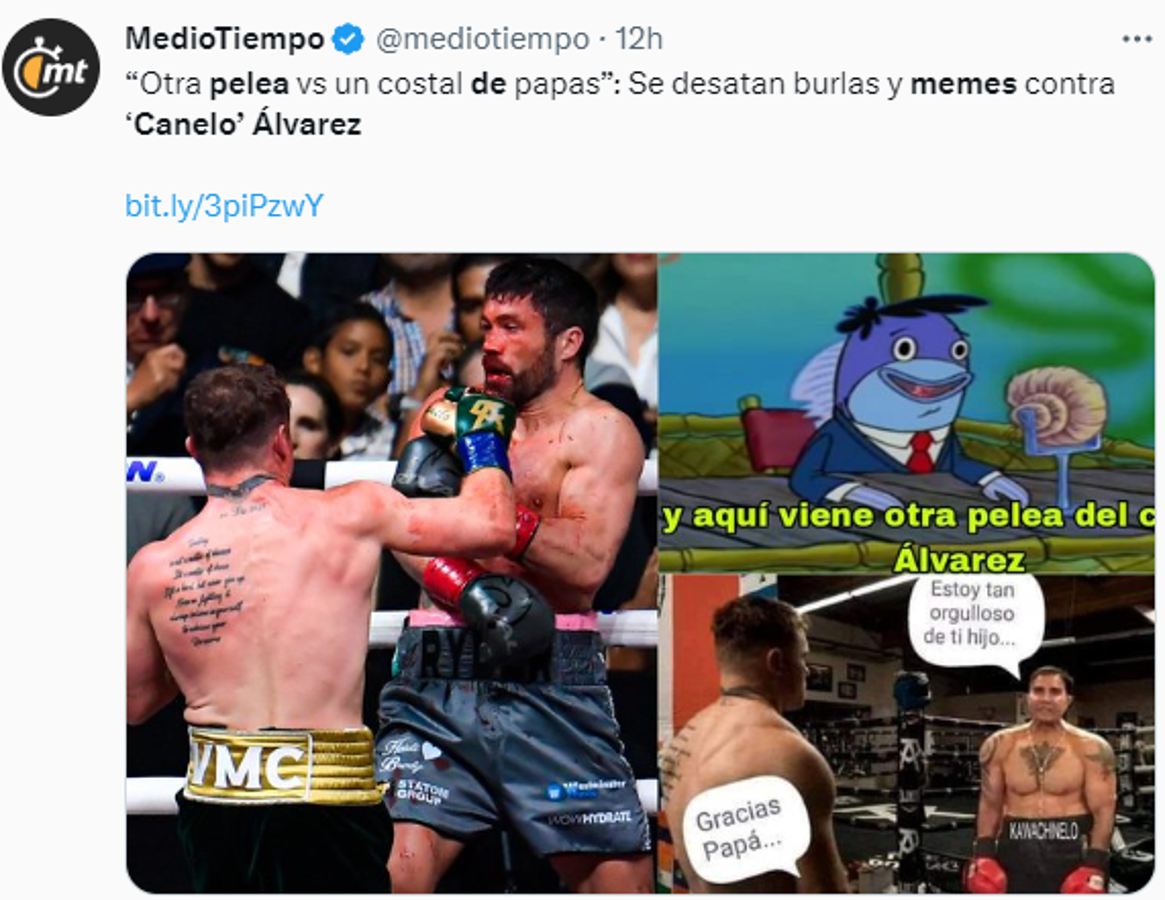 ¡Te vas a morir de risa! Los memes que dejó la pelea entre Canelo ...