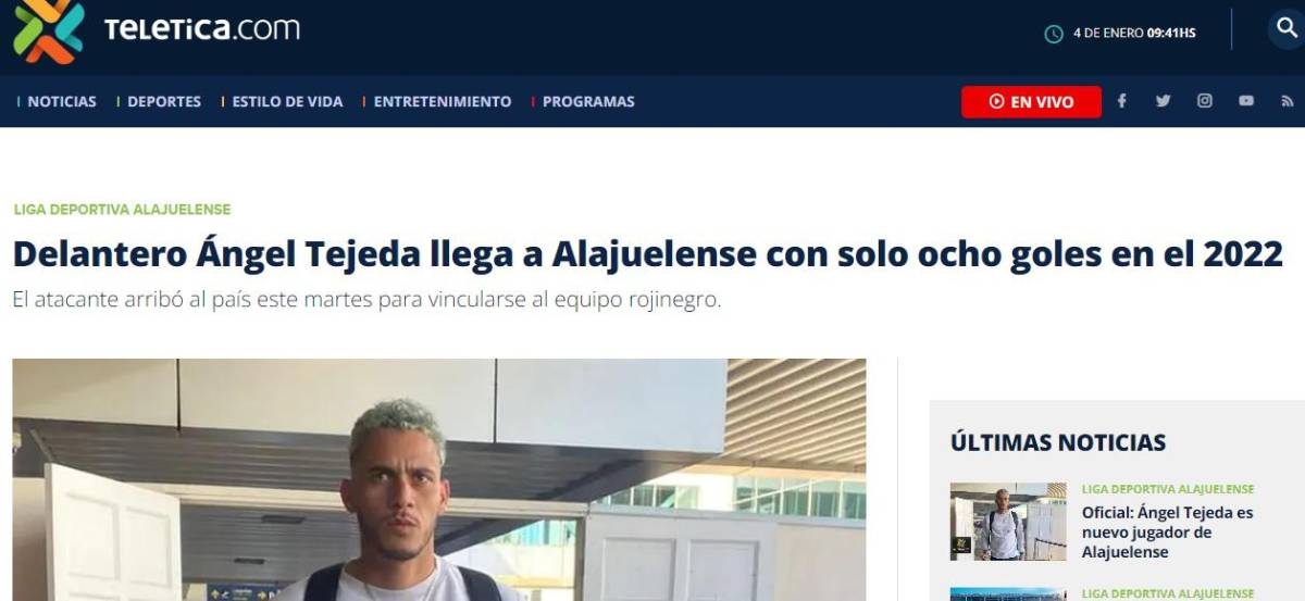 Lo que dicen en Costa Rica sobre el fichaje de Ángel Tejeda por el ...