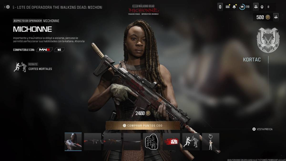 Michonne, de The Walking Dead, ya disponible en Call of Duty: Modern ...