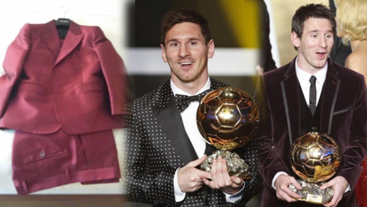 Messi vuelve a sorprender con excéntrico traje para gala del Balón de Oro