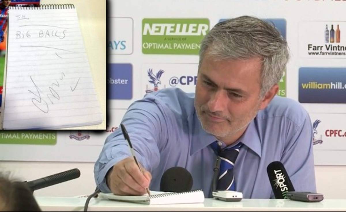 VIDEO: Mourinho escribe en libreta de periodista la clave para vencer ...