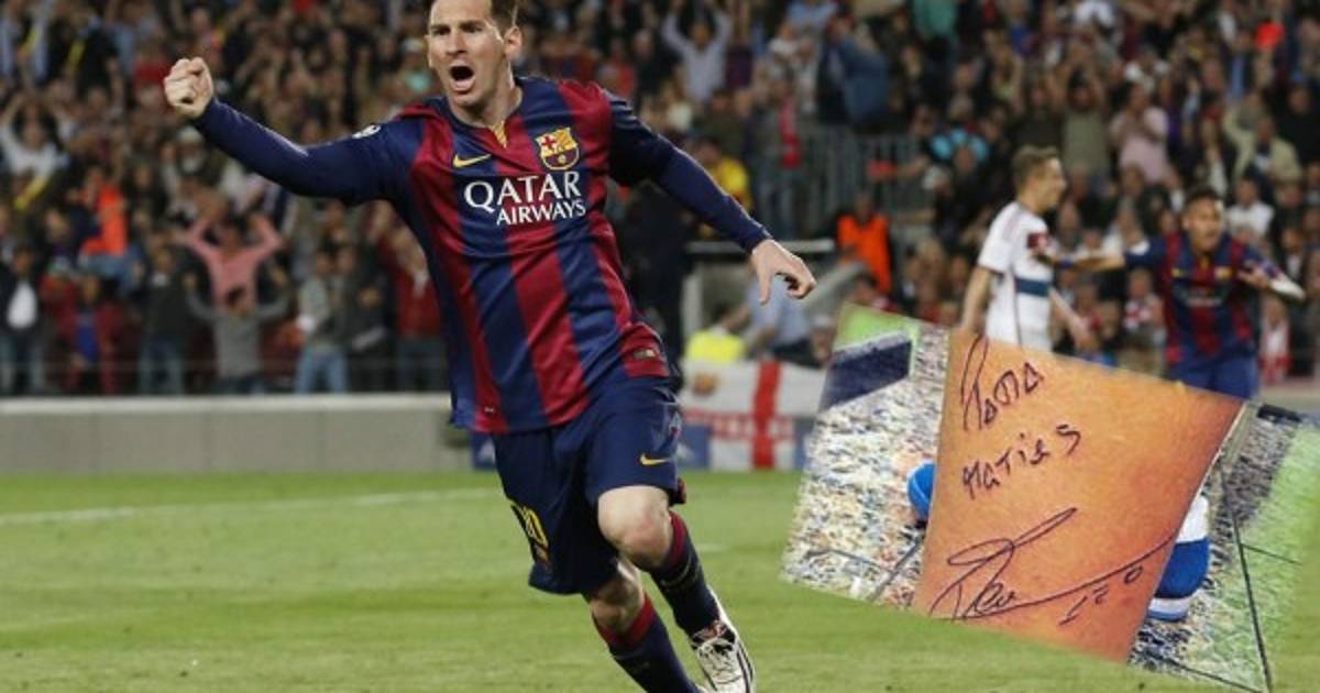¡Aficionado argentino se tatuó el autógrafo que le realizó Messi!
