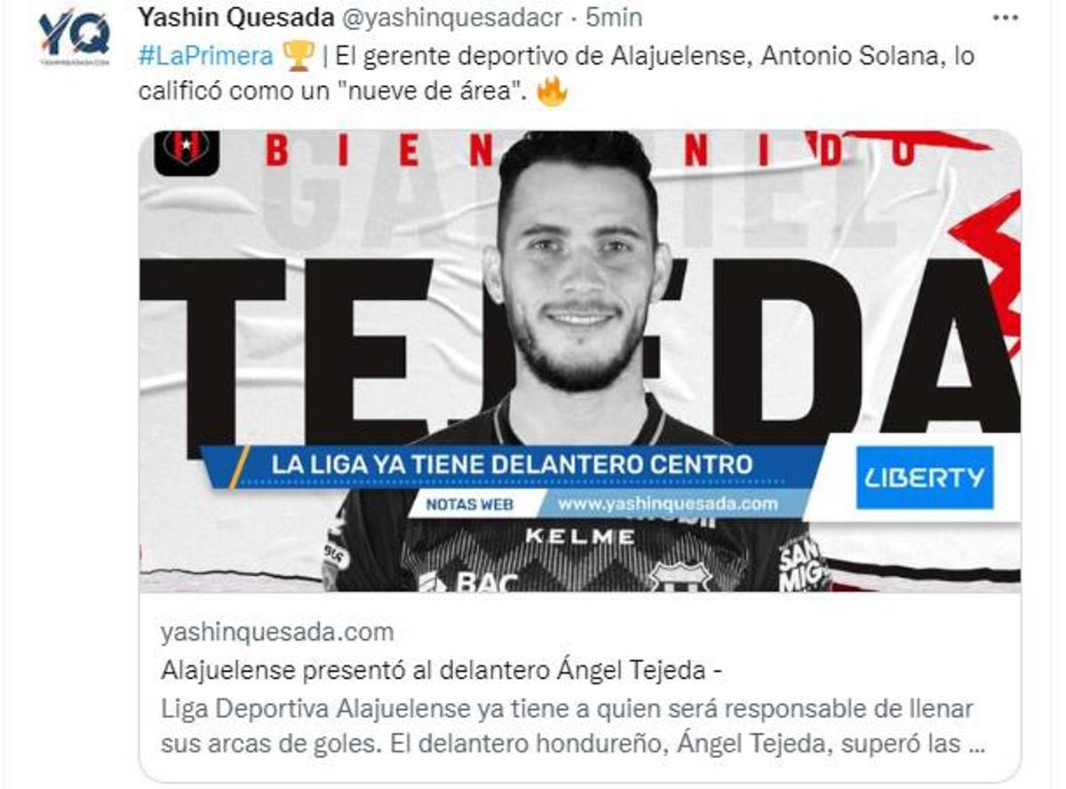 Lo que dicen en Costa Rica sobre el fichaje de Ángel Tejeda por el ...