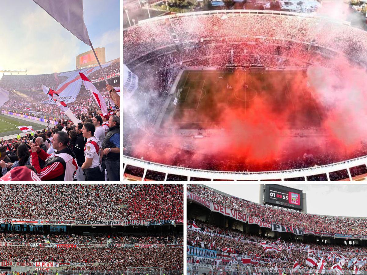 ¡Recibimiento monumental! Así fue la fiesta de los hinchas de River en el superclásico ante Boca ...
