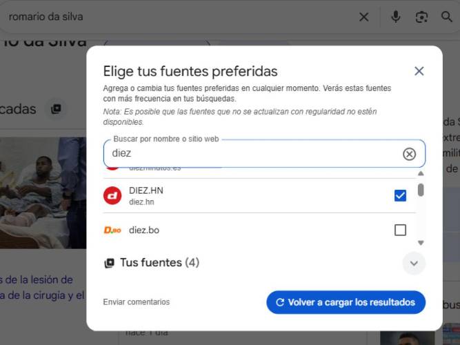 ¿Cómo poner a DIEZ como fuente preferida en Google?