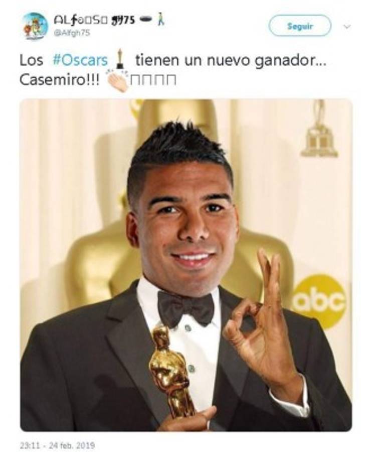 Los memes destrozan a Casemiro y le 'regalan' un Oscar por su clavado ...