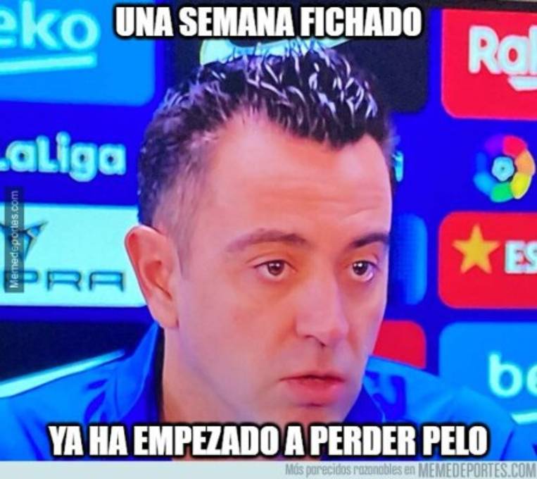 ¡Ya empezó a perder pelo! Los memes que hacen pedazos a Xavi antes de ...