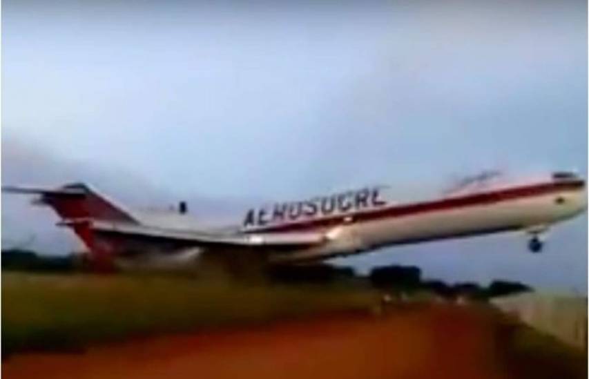 ¡INFORME ESPECIAL! Graban los últimos momentos del Boeing 727-2F de Aerosucre que se accidentó ...