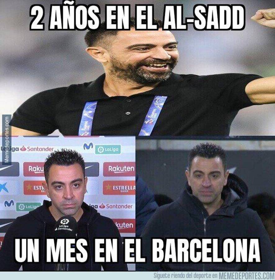 ¿Y el efecto Xavi? Los memes destrozan al entrenador del Barcelona por ...