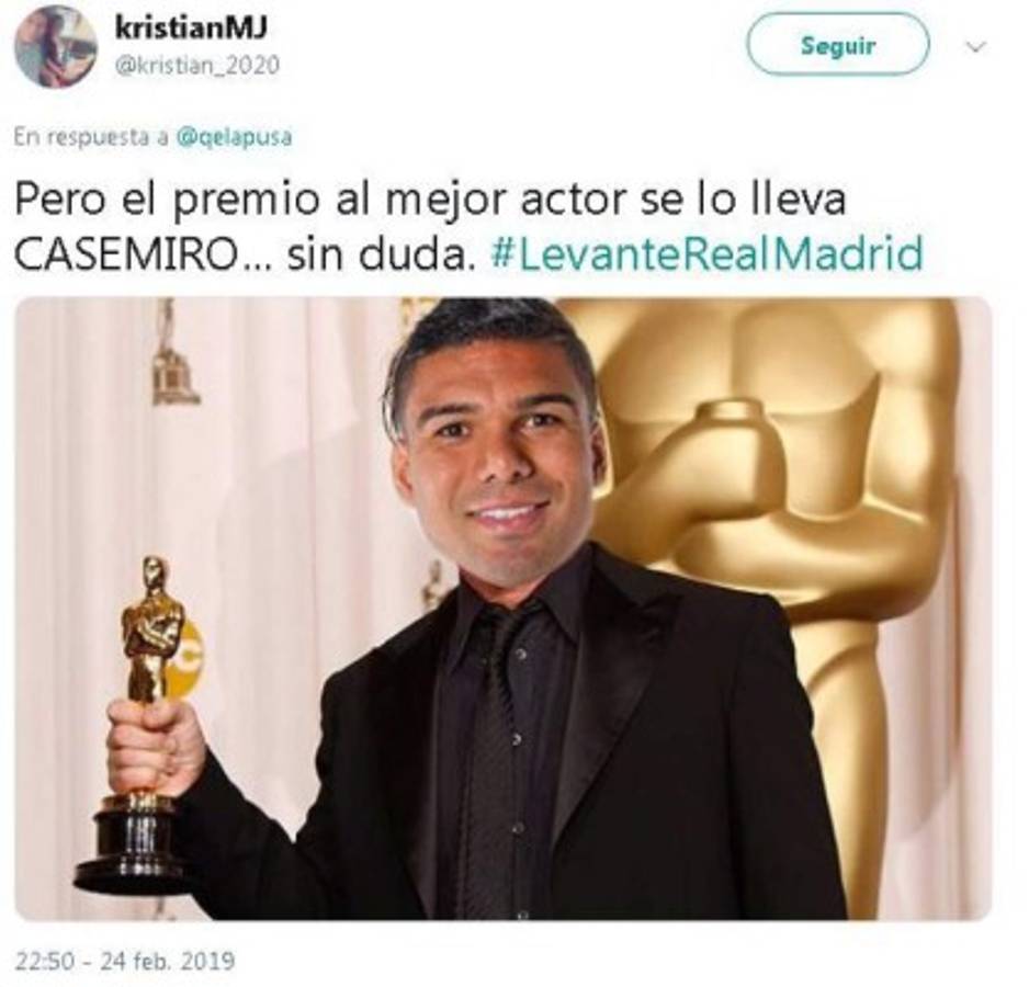 Los memes destrozan a Casemiro y le 'regalan' un Oscar por su clavado ...