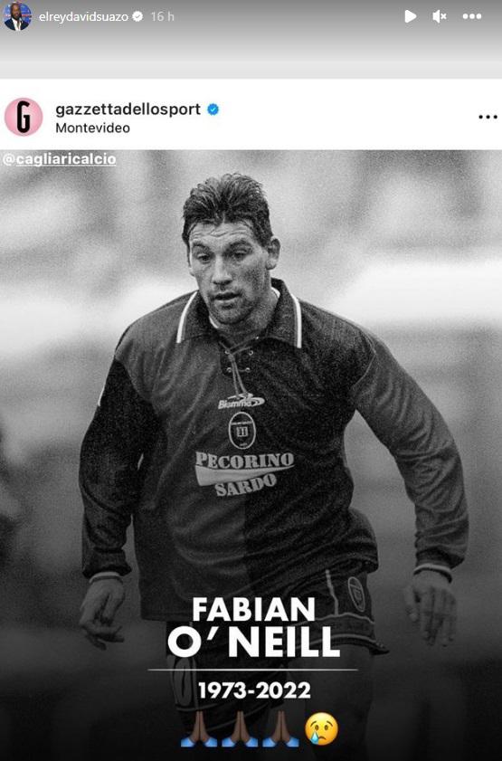 El mensaje de despedida de David Suazo a su excompañero Fabián O’Neill ...