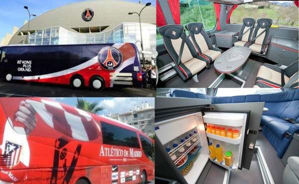Los lujosos autobuses en los que podrías viajar si fueras un futbolista